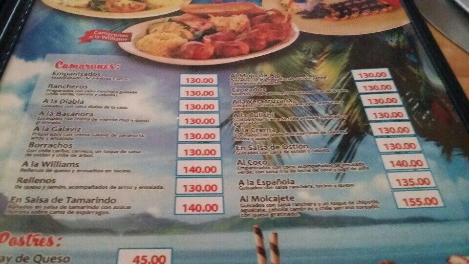 Carta del restaurante Mariscos Galaviz, Hermosillo, Boulevard Luis ...