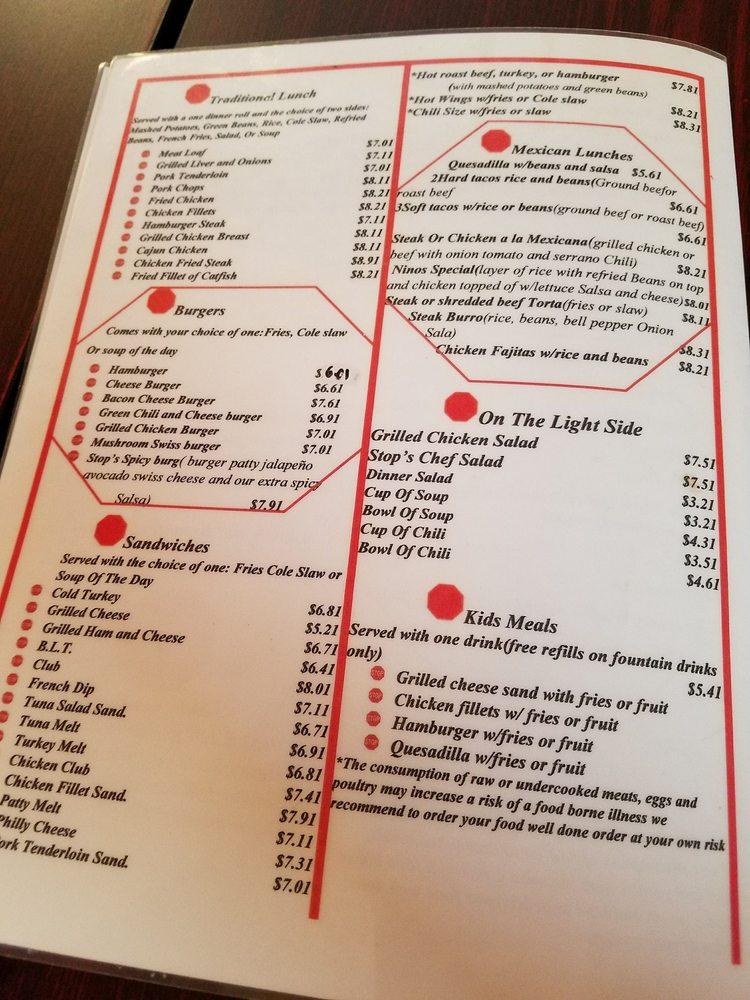 Menu at Breakfast Stop Family Restaurant, Tucson, E 22nd St