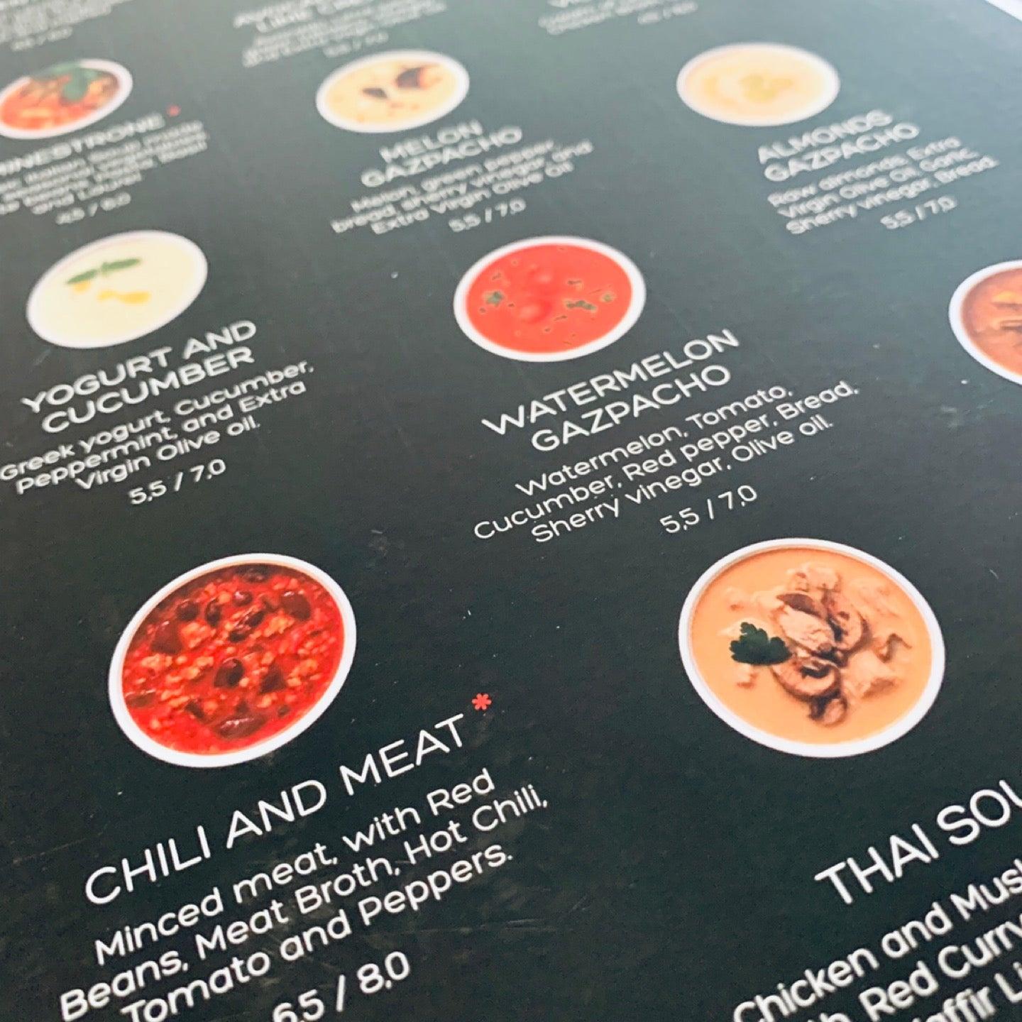 Menu at ZUPPA Antón Martin restaurant, Madrid, C. de Atocha