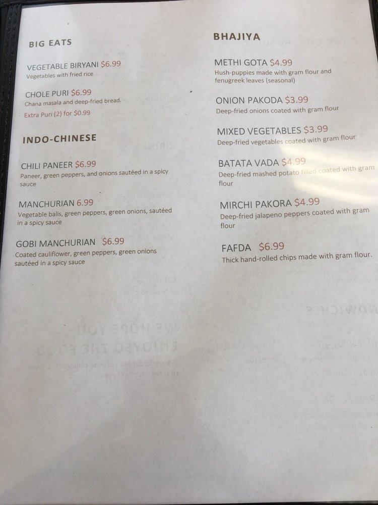 Menu at 4120 Bombay Cafe, Ocala