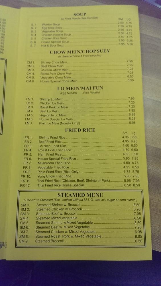 Menu at Lucky Corner restaurant, Sumter