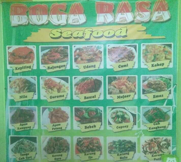 Menu at RM. Boga Rasa restaurant, Tangerang, Jl. Raya Mauk