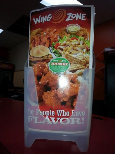 Menu at Wing Zone fast food, Biloxi