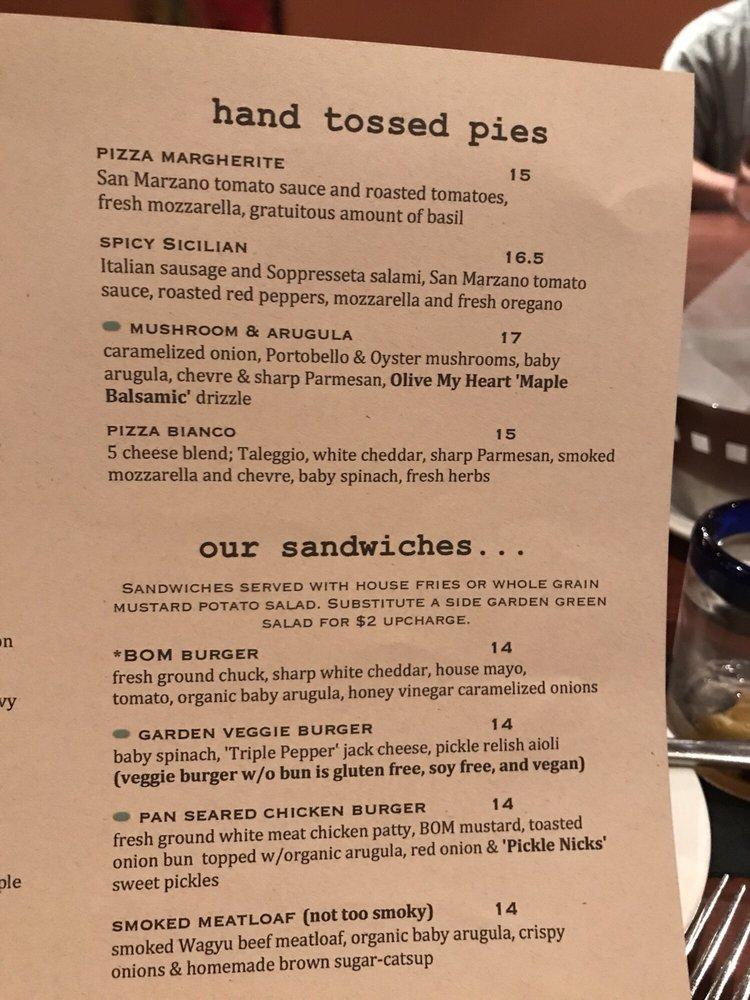 Menu at Bistro On Main restaurant, Kent
