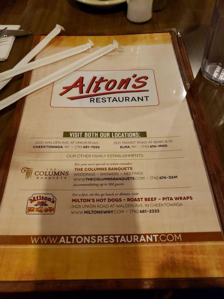 Menu at Alton's Restaurant - Cheektowaga, Buffalo, Walden Ave