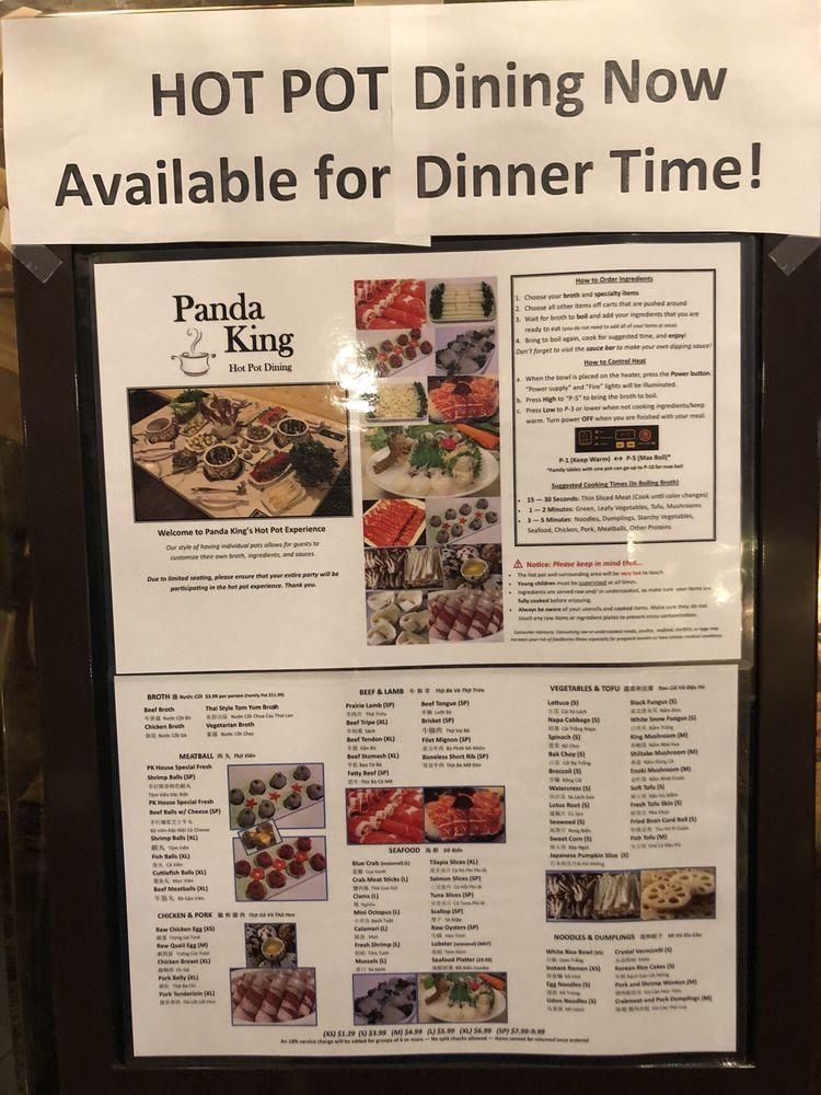 Menu at Panda King restaurant, Gretna, 925 Behrman Hwy