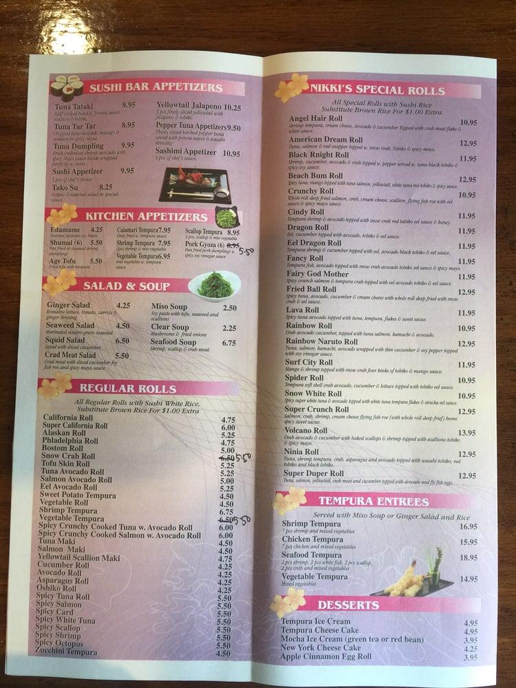Menu at Fancy Sushi Asian Fusion restaurant, Surf City