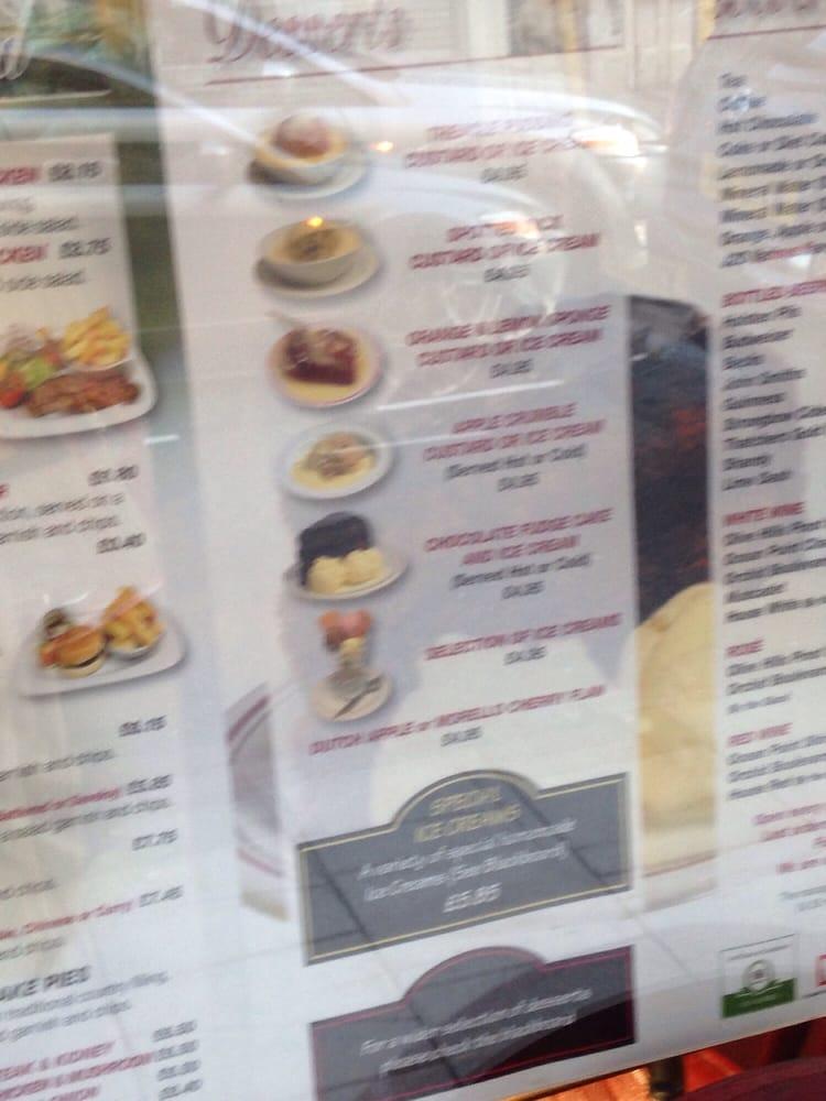 Menu at Papas restaurant, Weston-super-Mare