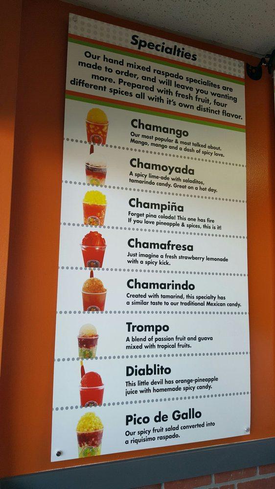 Menu at Raspado Xpress desserts, Covina