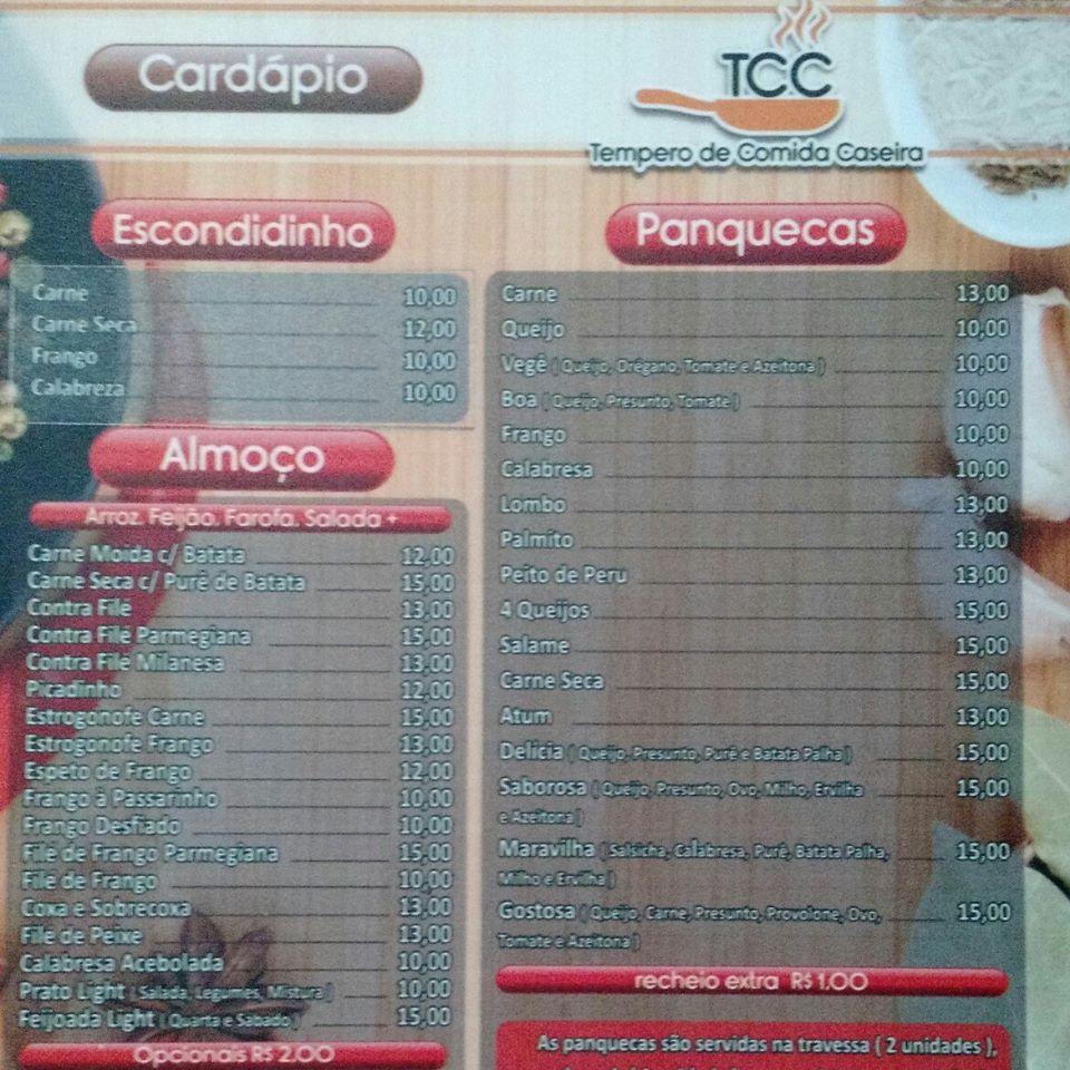 Menu em TCC Restaurante, São Paulo