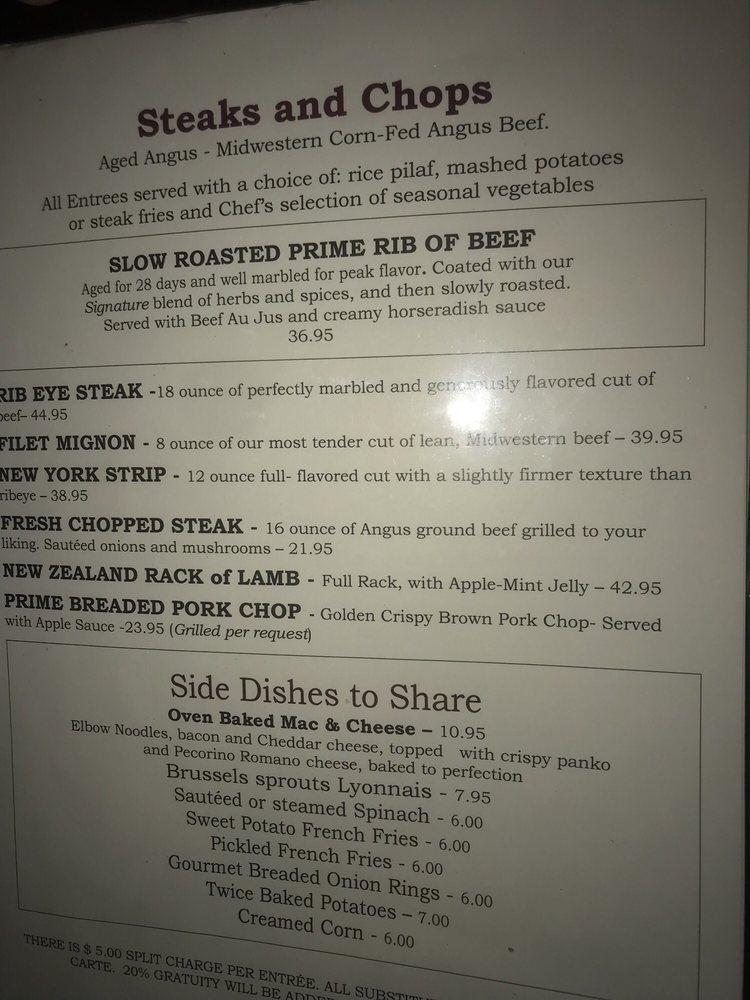 Menu at Valley Inn Restaurant and Martini Bar, Los Angeles