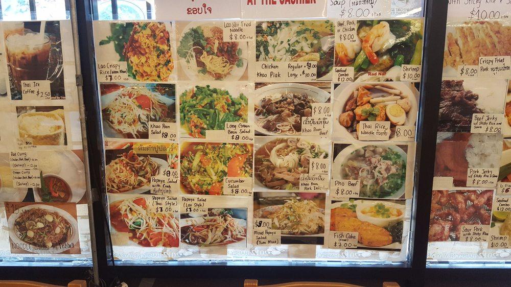 Menu at Vientiane Grocery restaurant, Seattle