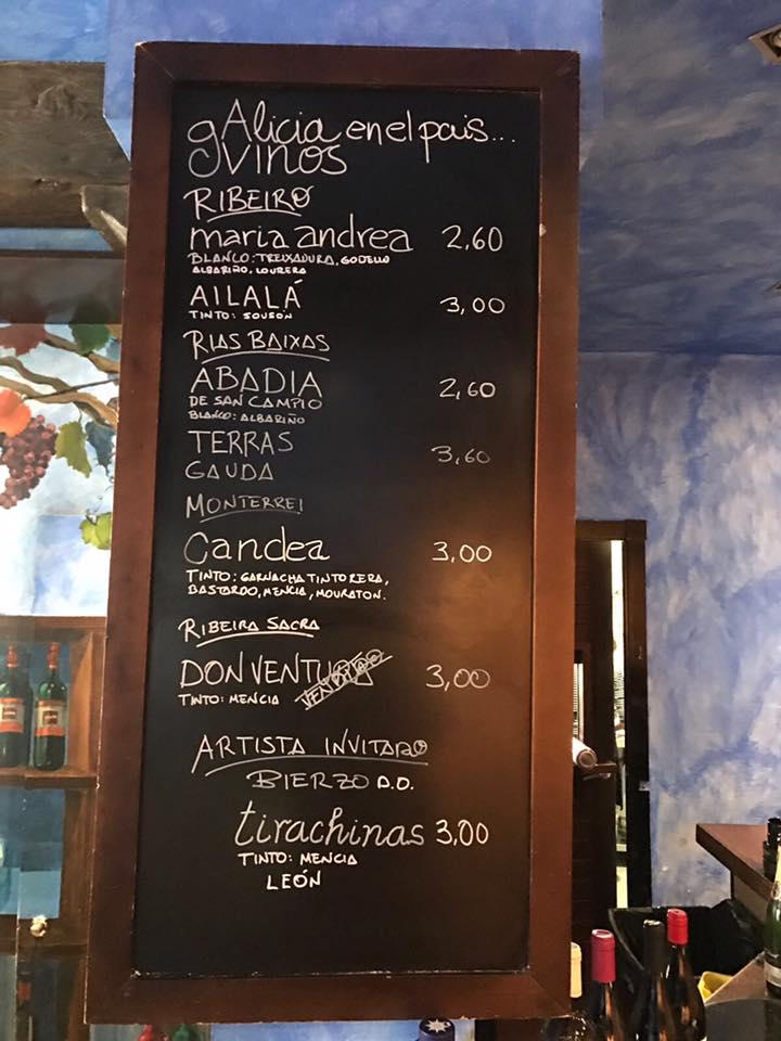 Menu at Vinoteca the Esquinita pub & bar, Getafe, Calle Don Fadrique 20 ...
