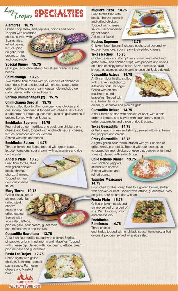 Menu at Las Trojas Cantina restaurant, Huntsville, AL-53