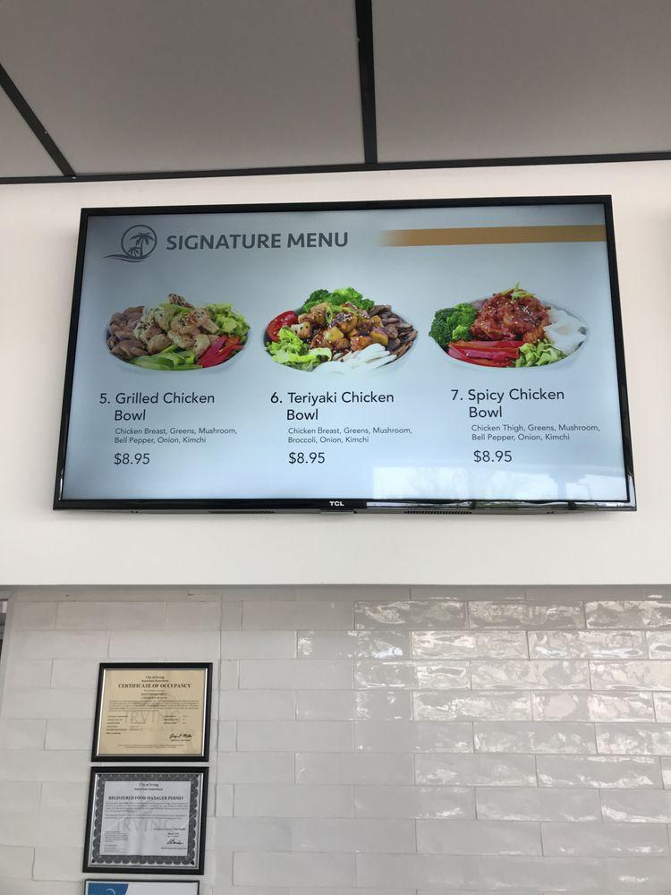 Menu at Maui Fresh Grill restaurant, Irving