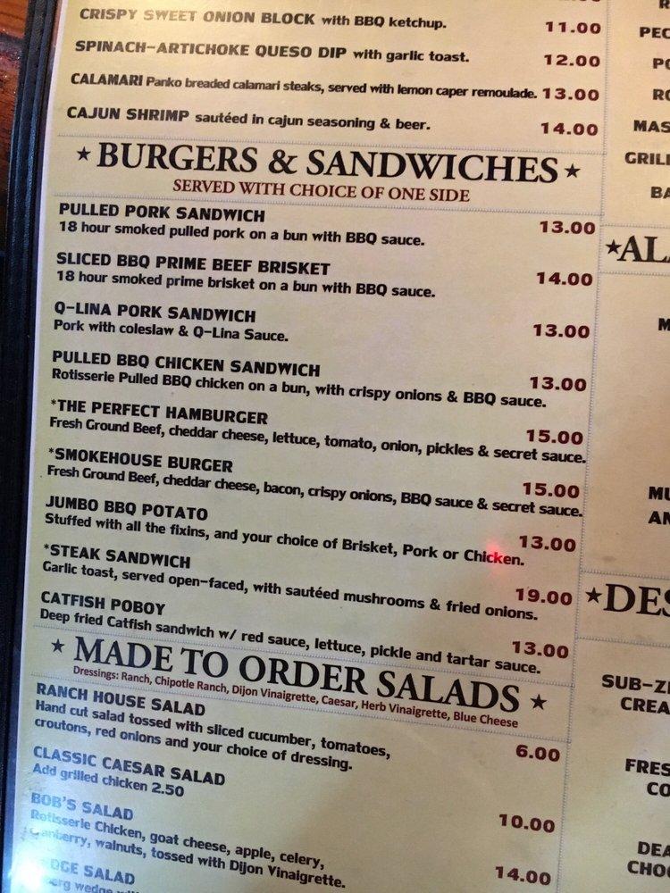 Menu at Bobby-Q BBQ Restaurant and Steakhouse, Mesa, S Stapley Dr
