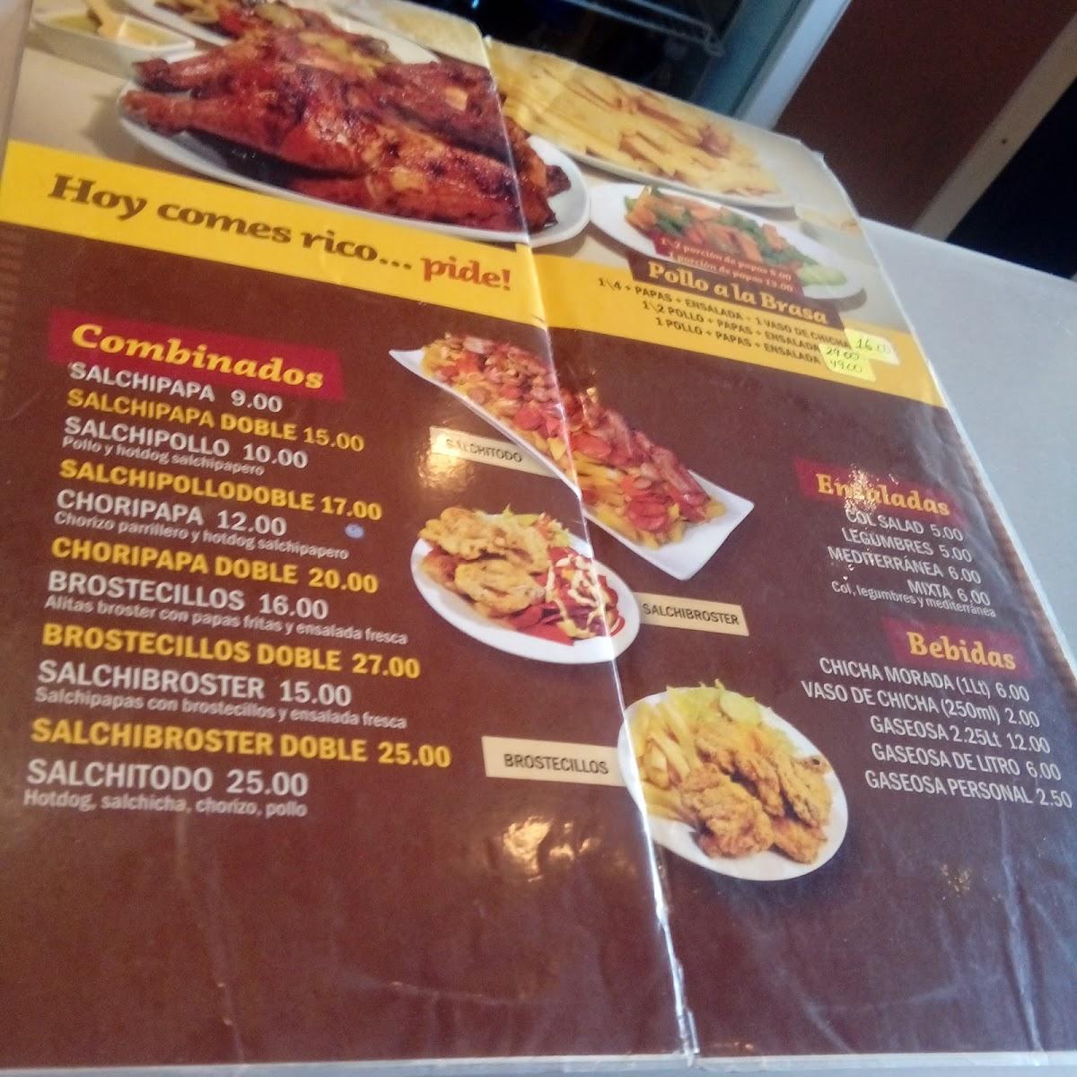 Carta del restaurante Chef Chicken, Arequipa