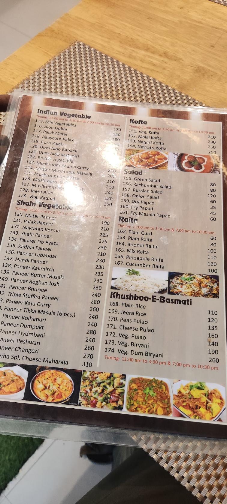 Menu at Kanha Bhoomi Bhog Sweet & Restaurant, Faizabad