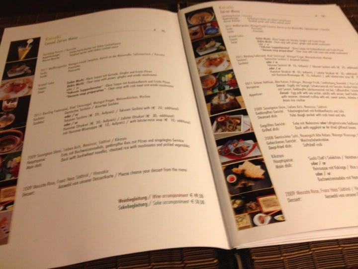 Menu at Unkai Bar & Sushi, Vienna, Kärntner Ring 9