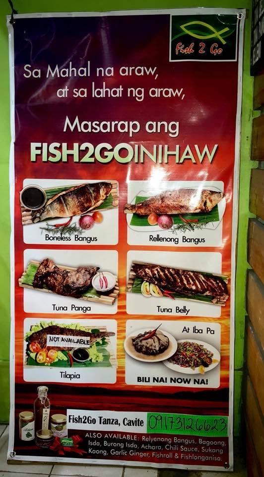 Menu at Fish2Go Tanza Branch restaurant, Tanza