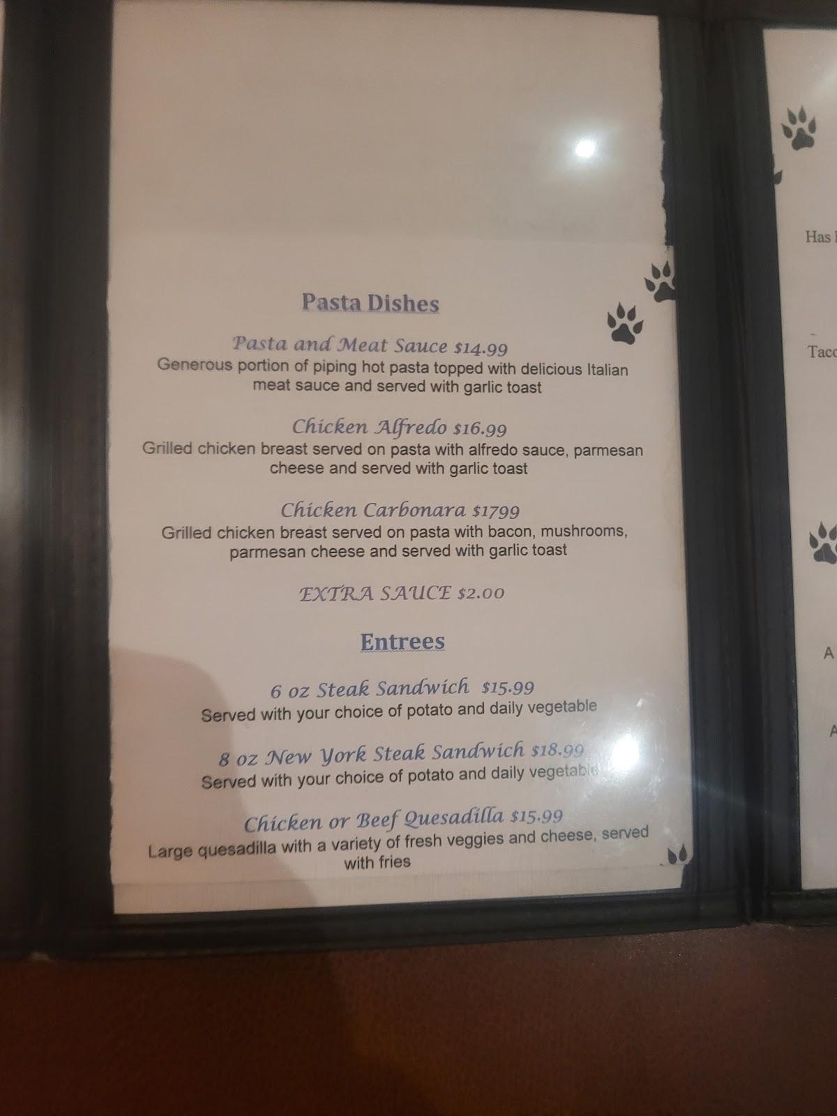 Menu at Husky Restaurant and VLT Lounge, Clairmont