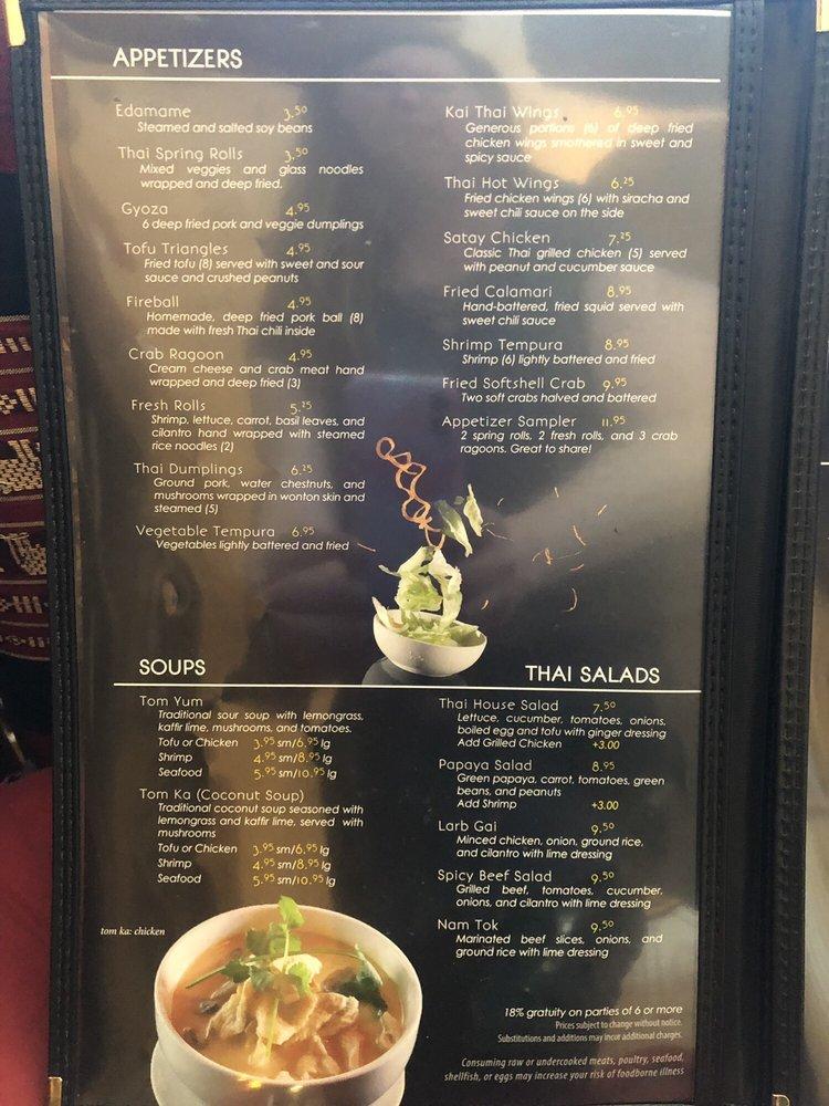 Menu at Kai Thai Restaurant, Milledgeville, N Columbia St C2