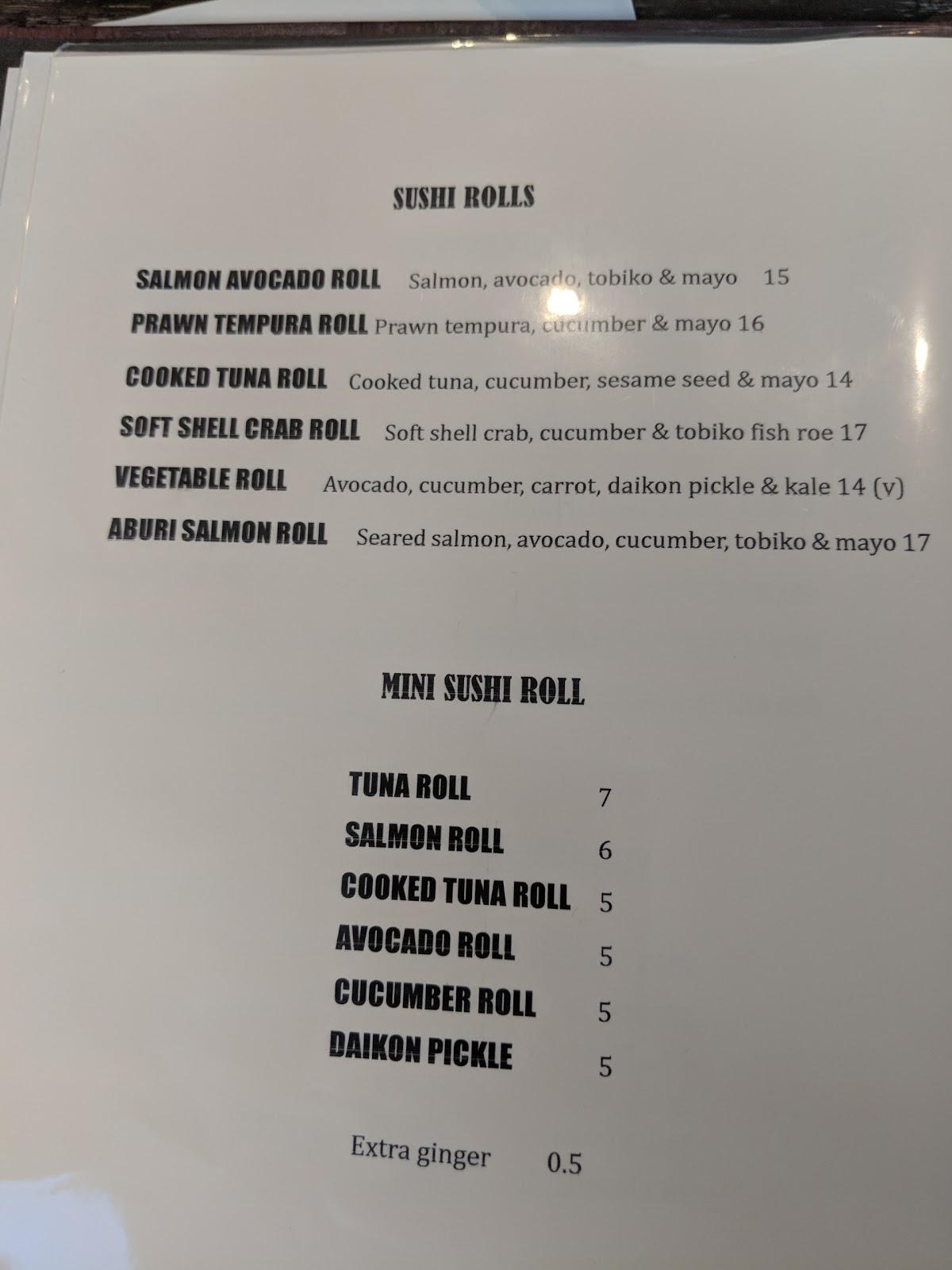 Menu at Maeda Japanese Restaurant, Paddington, shop2/2A Heeley St