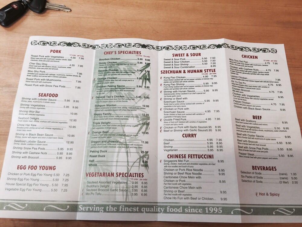 Menu at 128 Chinese Restaurant, Buena Ventura Lakes, Buenaventura Blvd