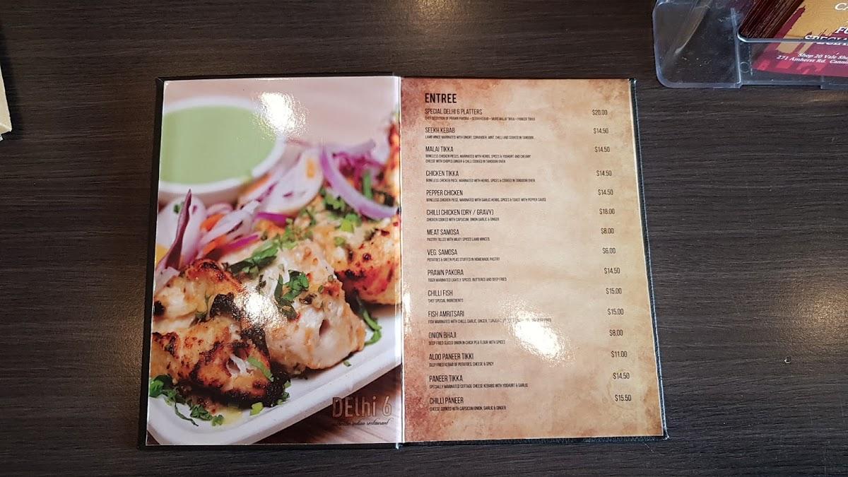 Menu at Delhi 6 Authentic Indian Restaurant, Canning Vale
