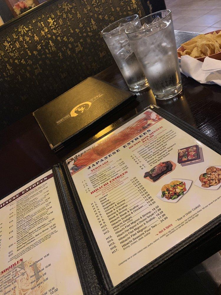 Menu at Fuji Asian restaurant, Evans