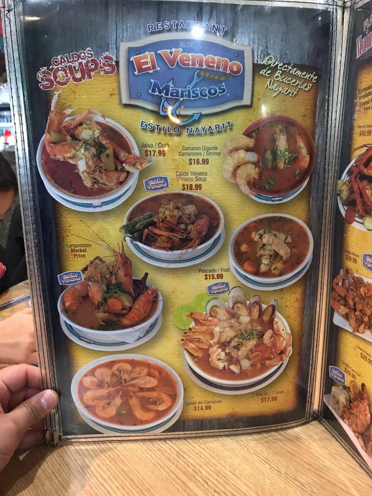 Menu at Marisco's El Veneno pub & bar, Chicago, S Pulaski Rd #4151