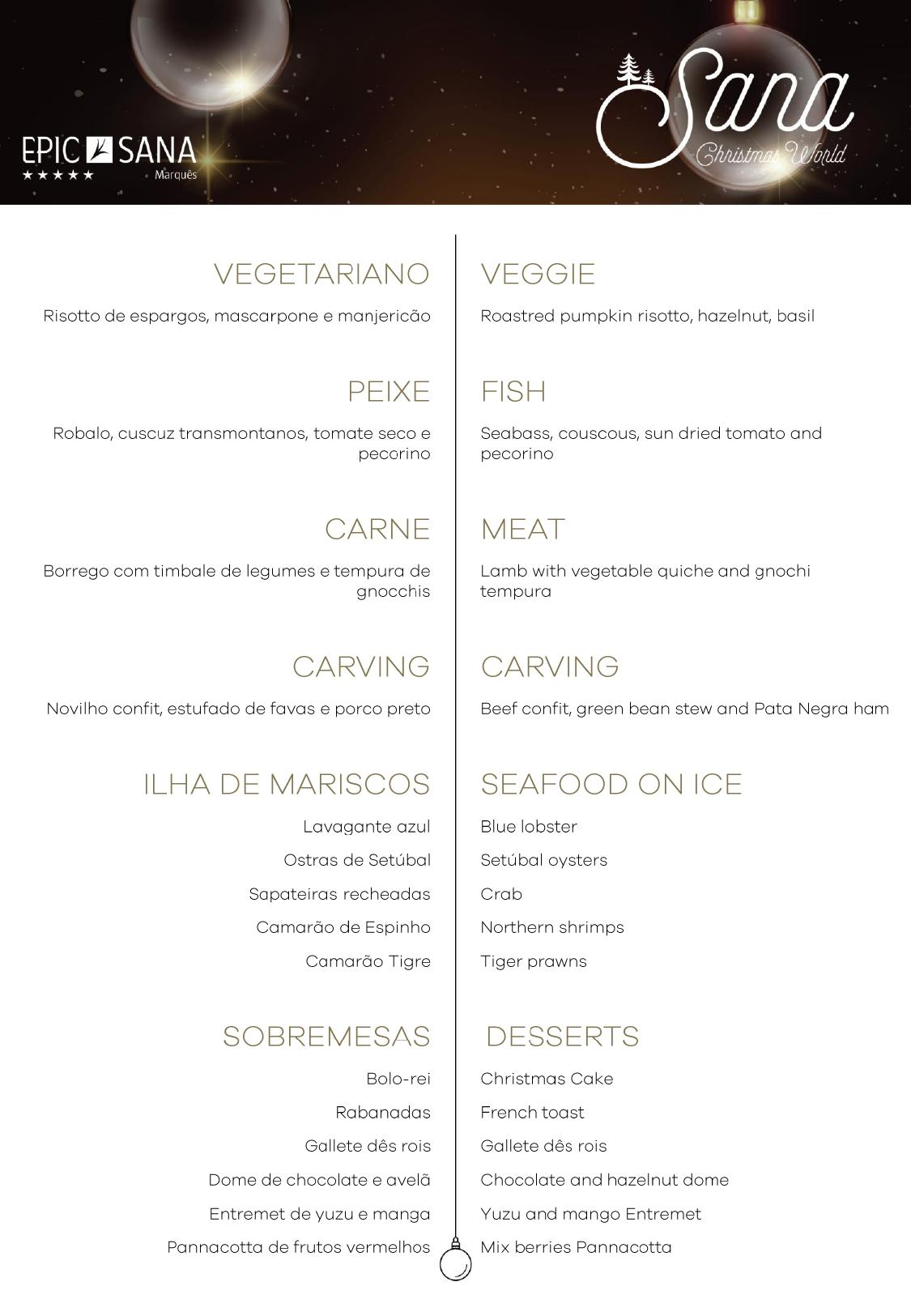 Menu at BE EPIC BAR, Lisbon