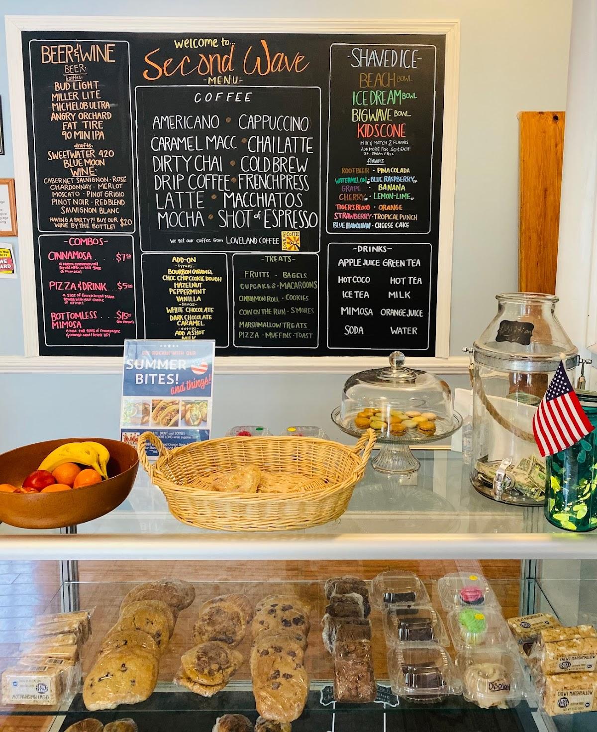 Menu at Second Wave Coffee & Books cafe, Lexington