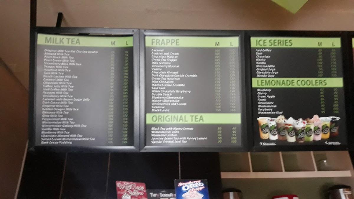 Menu at Infinitea Pagadian cafe, Pagadian City