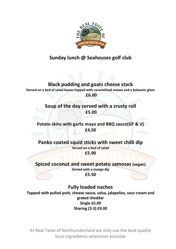 Menu at The Bistro at Seahouses Golf Club, Seahouses