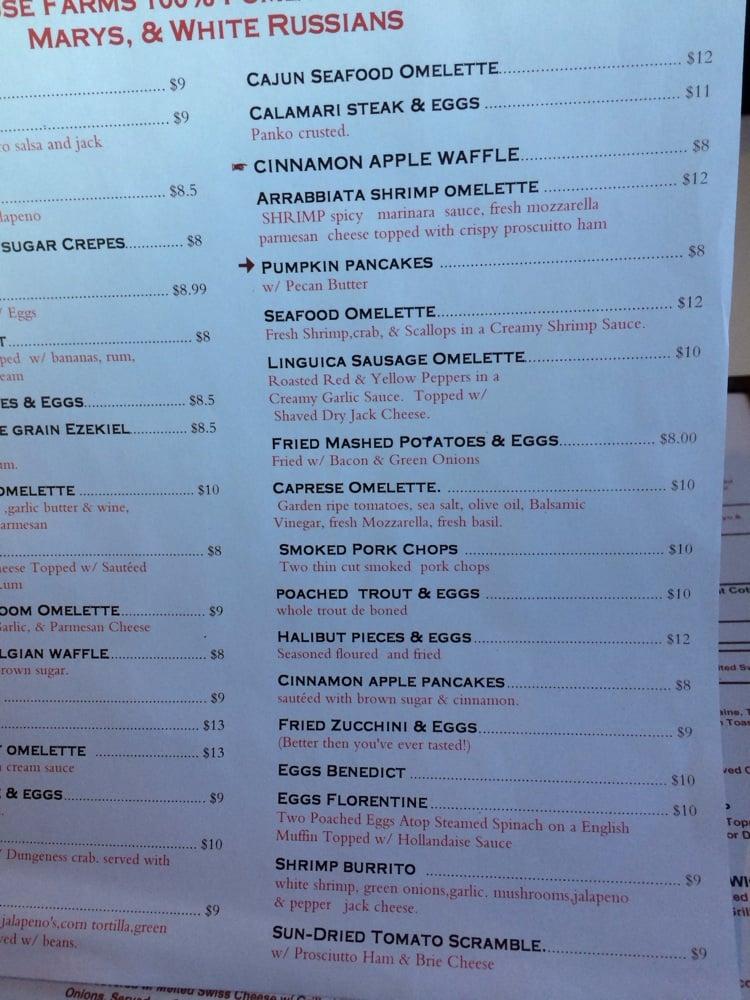 Menu at 24th Street Cafe, Bakersfield