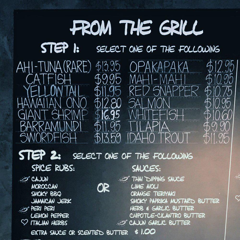 Menu at BlueSalt Fish Grill restaurant, Redondo Beach