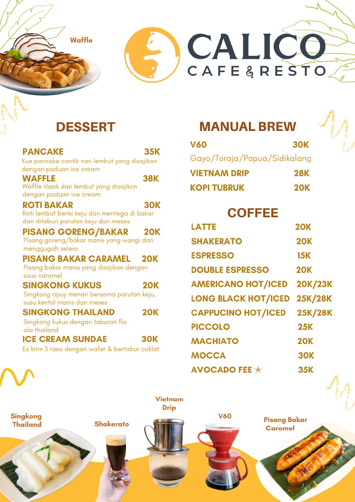 Carta de Calico Cafe & Resto, Karawang