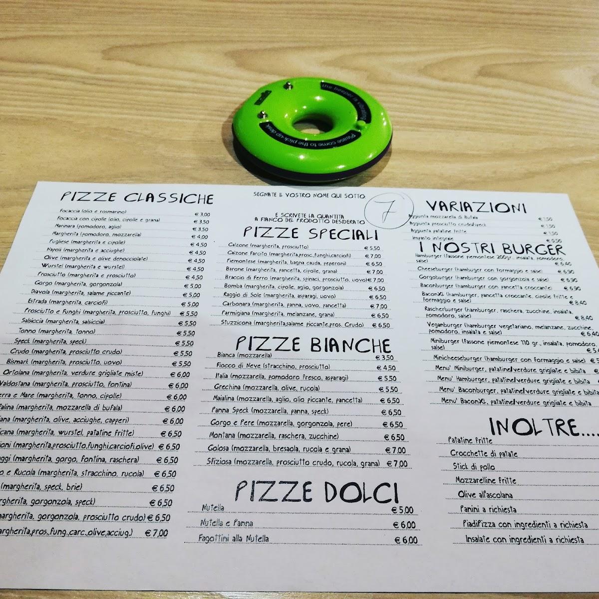 Menu da Melo...Mangio Pizza & Burger ristorante, Villanova Mondovì