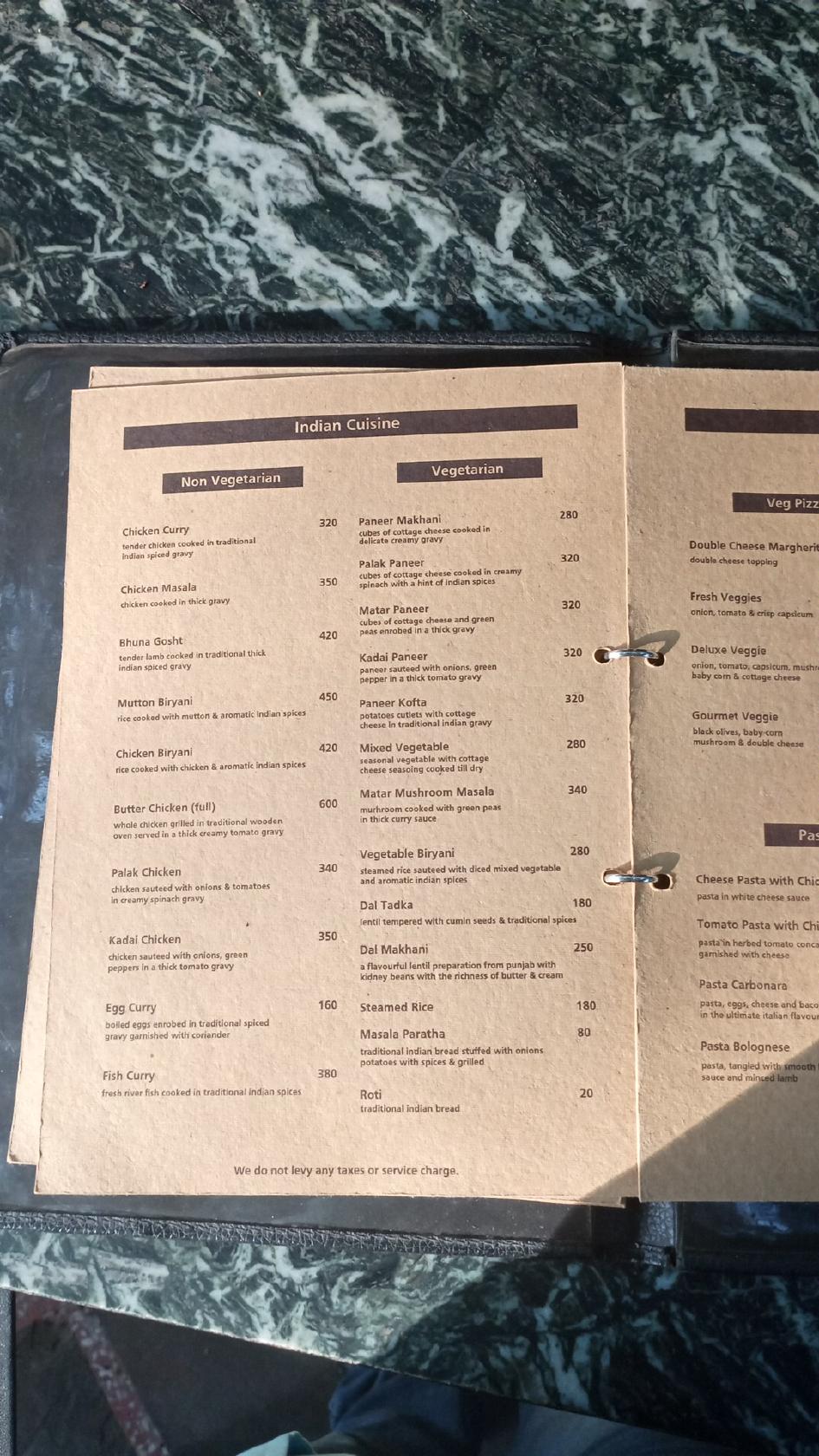 Menu at Raja Cafe Restaurant, Khajuraho