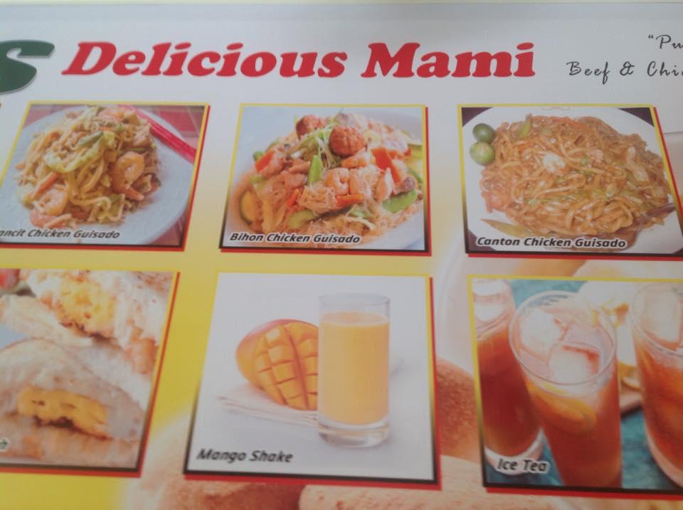 Menu at Sarah's Delicious Mami restaurant, Tagum City