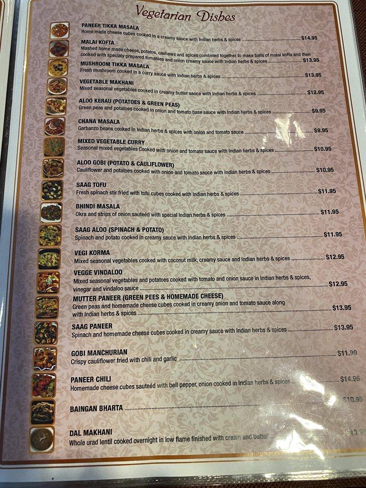 Menu at Taj Restaurant & Bar, Best North Indian food, Killeen
