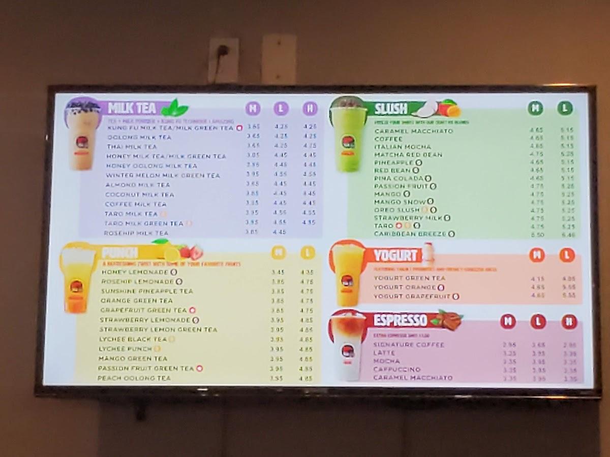 Menu at Token Ramen & Kung Fu Tea restaurant, Riverview