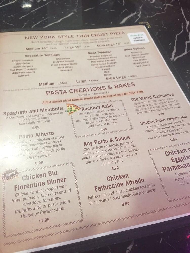 Menu at Two Girls Pizzeria, Green Valley, 140 W Duval Mine Rd #108