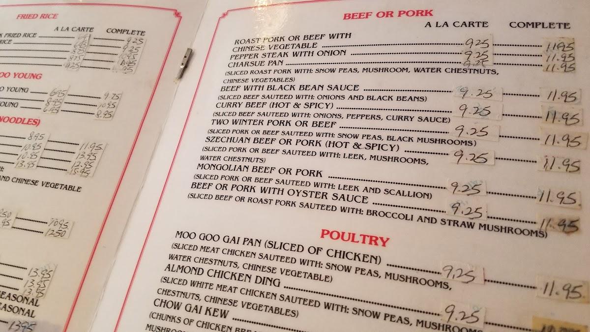 Menu at Dragon Tea House restaurant, Oakland Park