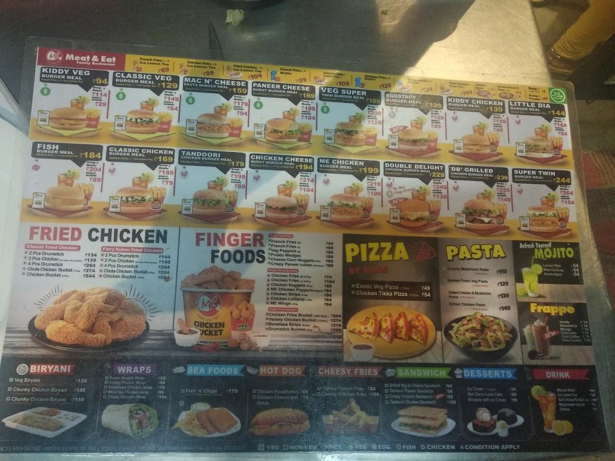 Menu at Marrybrown, Chidambaram