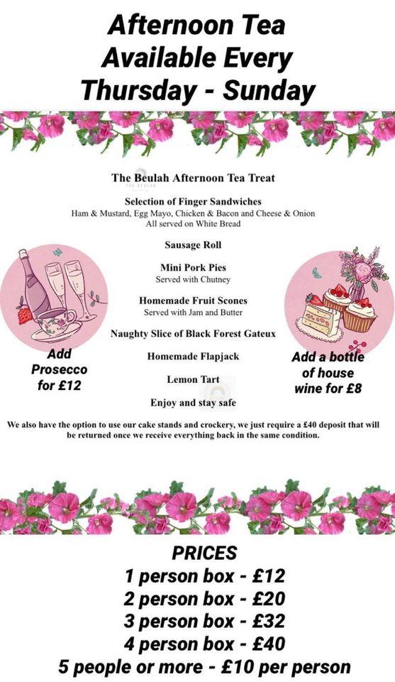 Menu at The Beulah Bistro Ltd pub & bar, Leeds
