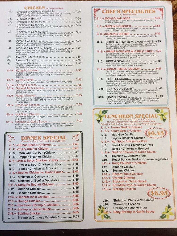 Menu at Little Panda Chinese Restaurant, Weatherford