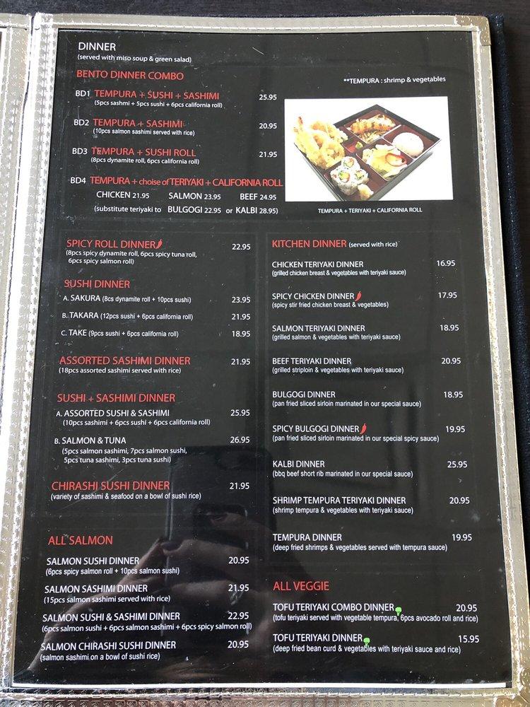 Menu at Sushi House Japanese Restaurant, Brampton, 135 Main St N
