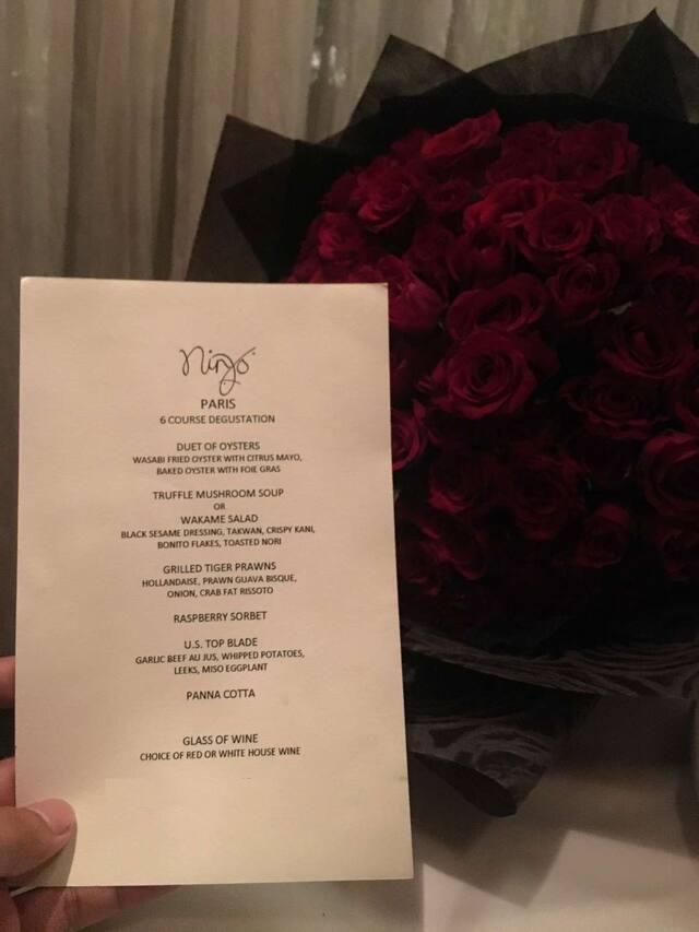 Menu at Ninyo Fusion Cuisine restaurant, Quezon City